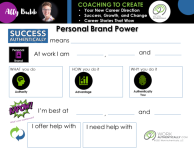 Personal Brand Worksheet | Work Authentically